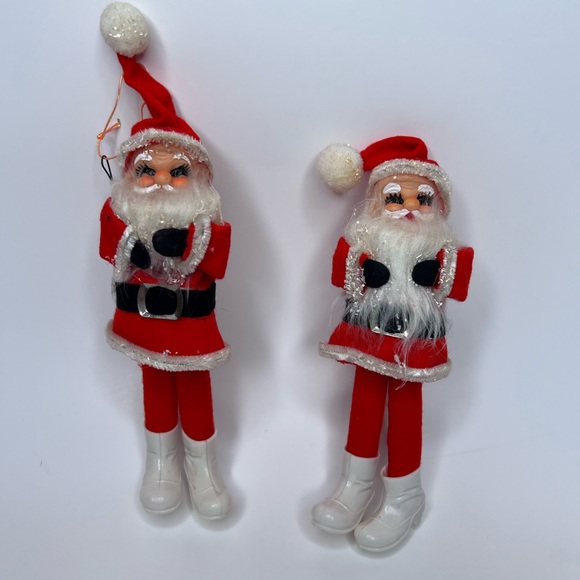 Holiday | Pair Vintage Japan Santa Ornamentsfigures Made In Japan ...